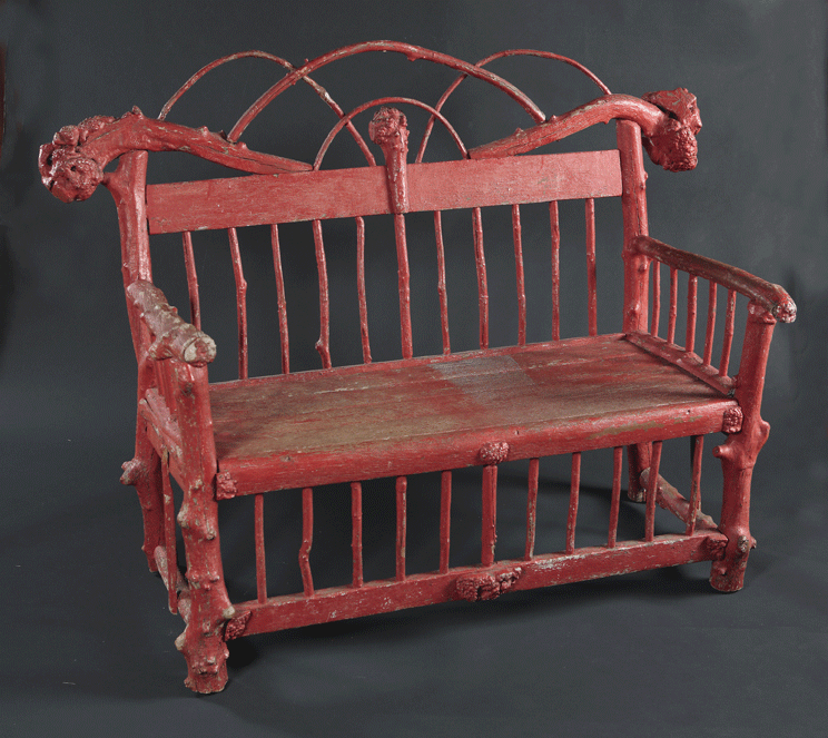 Antiques & Fine Art - Glazer, James & Nancy - Root Bench